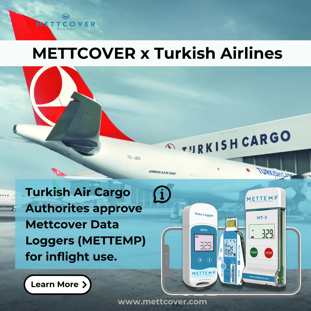 Turkish Airlines Approve Mettemp Temperature Data Loggers - Mettcover
