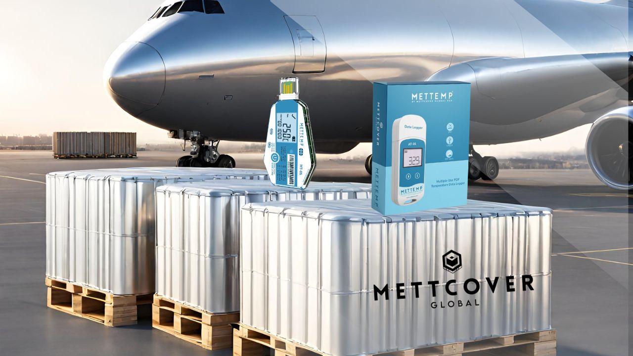 The correct placement of Data Loggers in US Pallet Size.